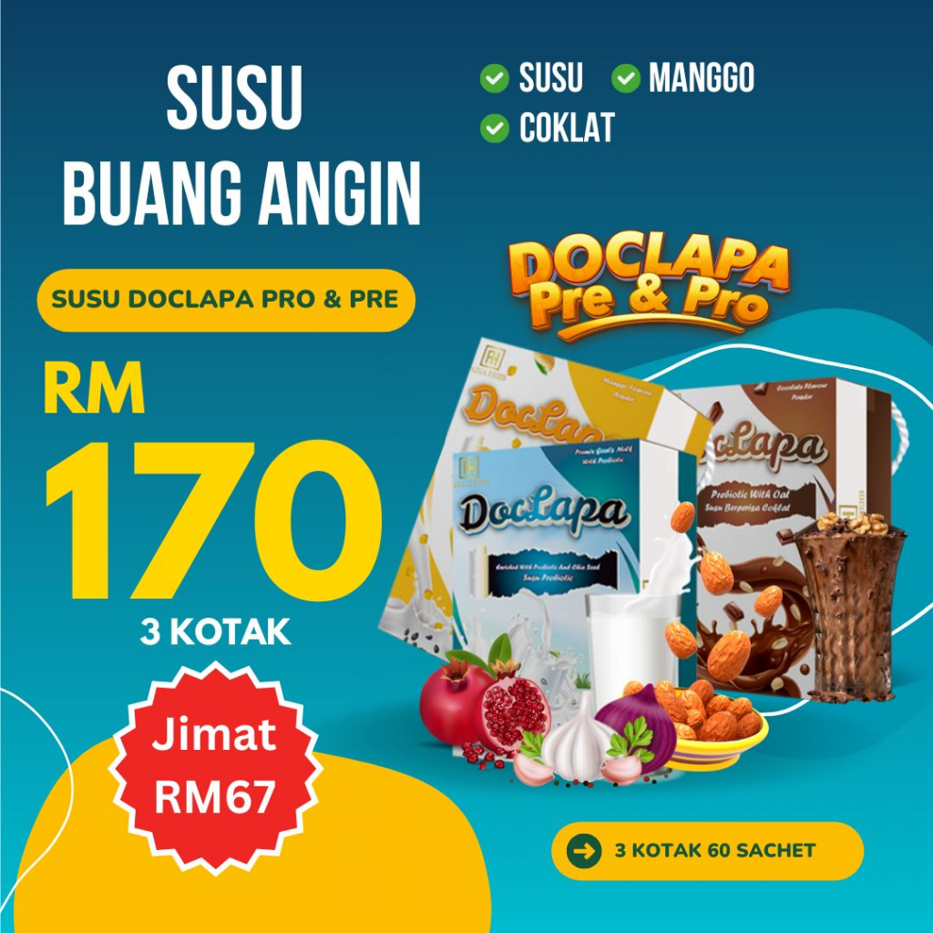 Doclapa Susu Probiotik Rawat Gastrik Angin Gerd Anxiety | Lazada