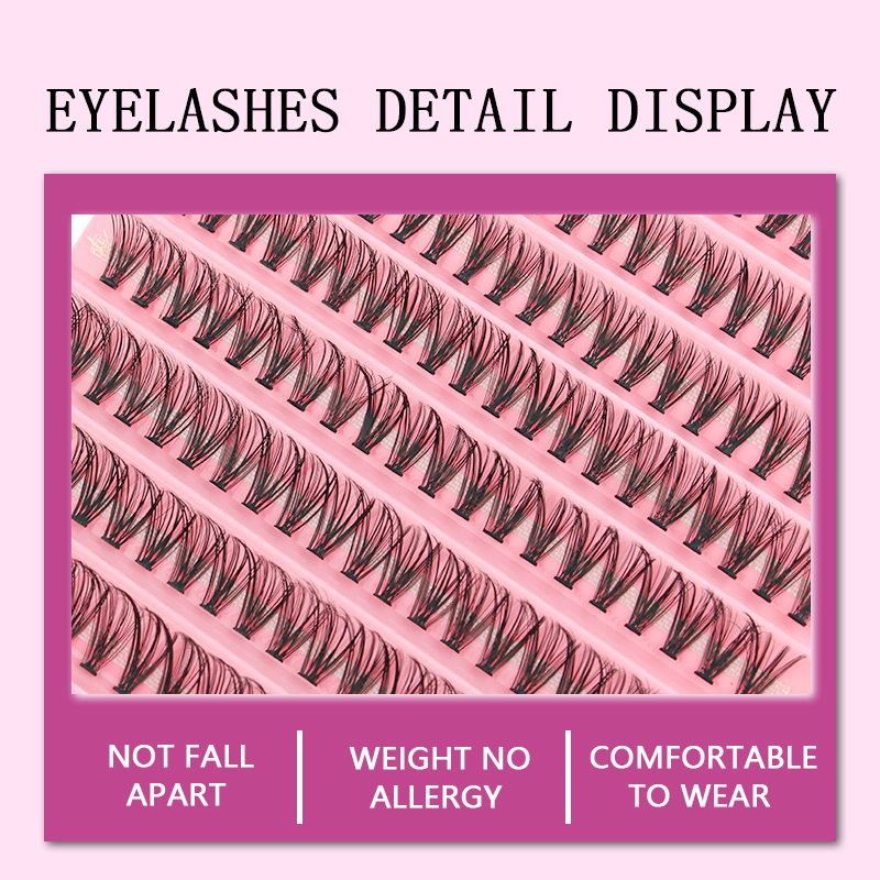 Dirty old man Fashion 10 Rows Individual Lashes 8-13mm DIY Eyelash ...
