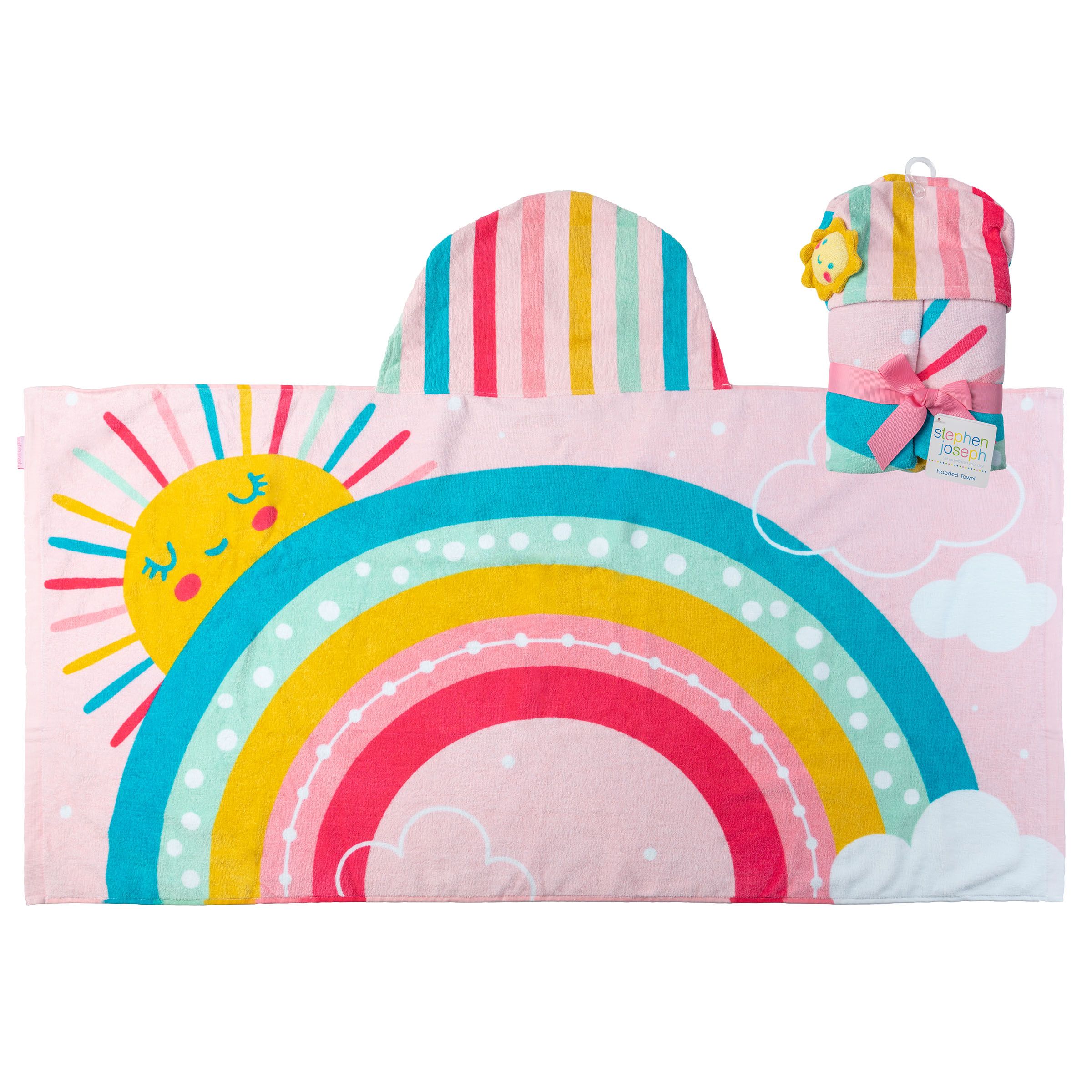 Stephen Joseph HOODED TOWEL RAINBOW - MixASale