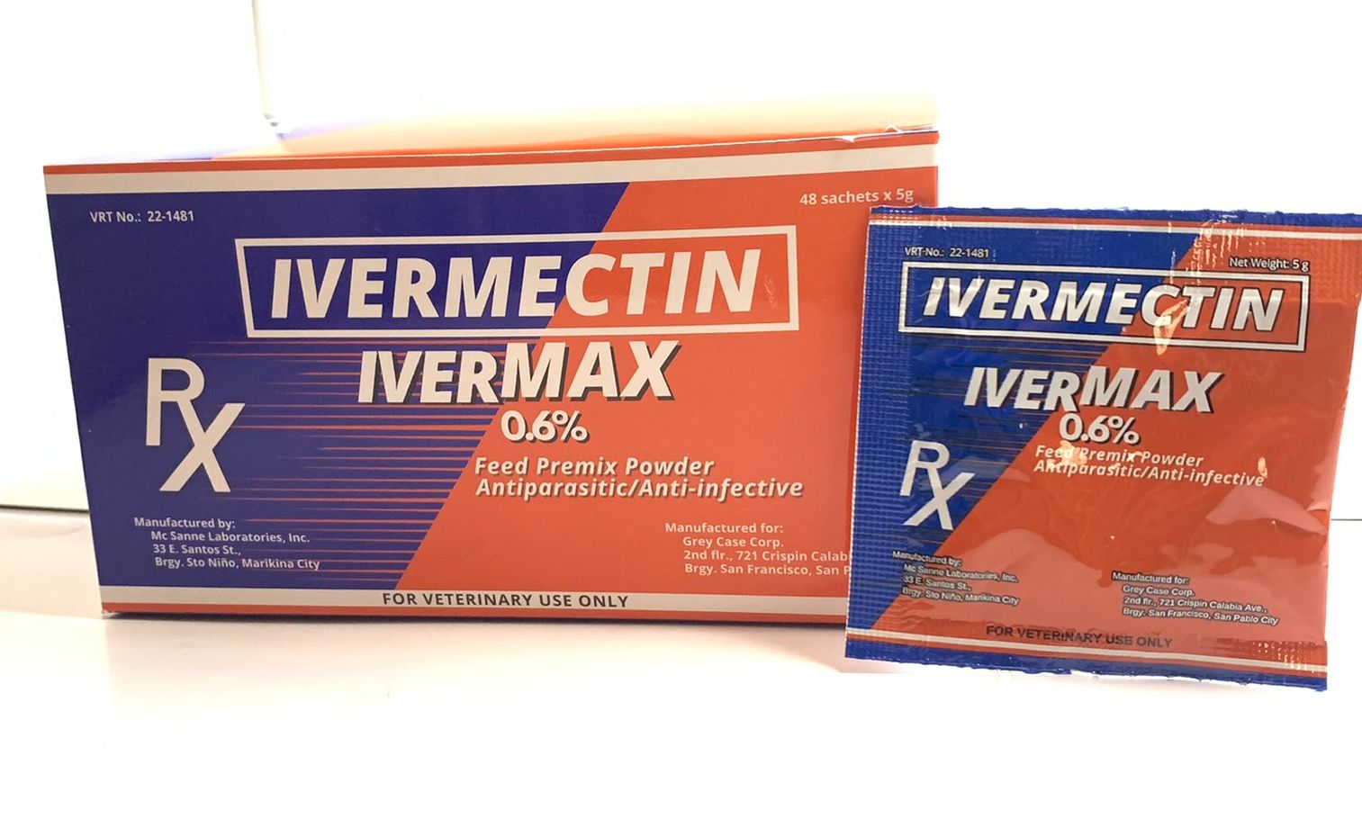 [CLR AGRIVET] 1 sachet IVERMAX / Ivermax feed premix powder 0.6% 5g ...