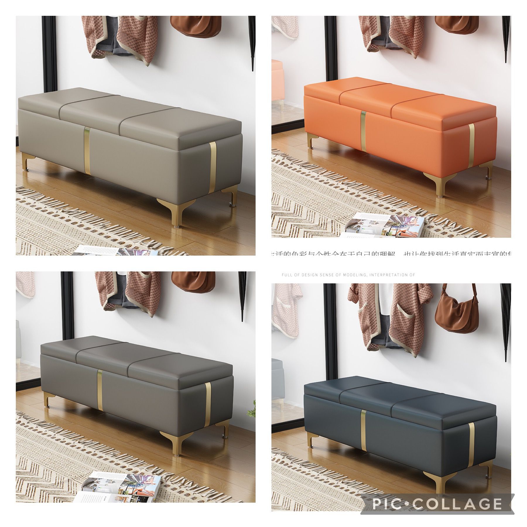 【SG Local Seller】 Long Storage Bench Clothing Store Shoe Changing Stool ...
