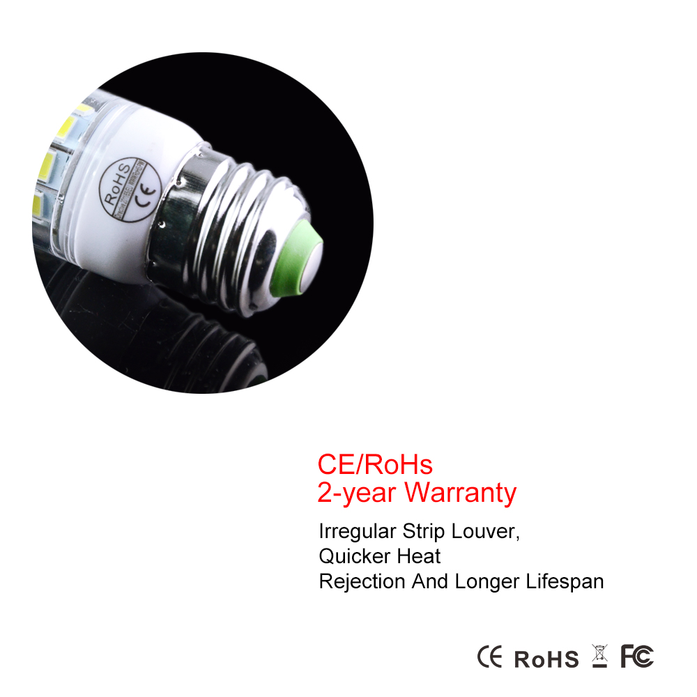 【TopazTrove】SMD5730 High Luminous E27 E12 LED Corn Bulb 24 -136Leds ...