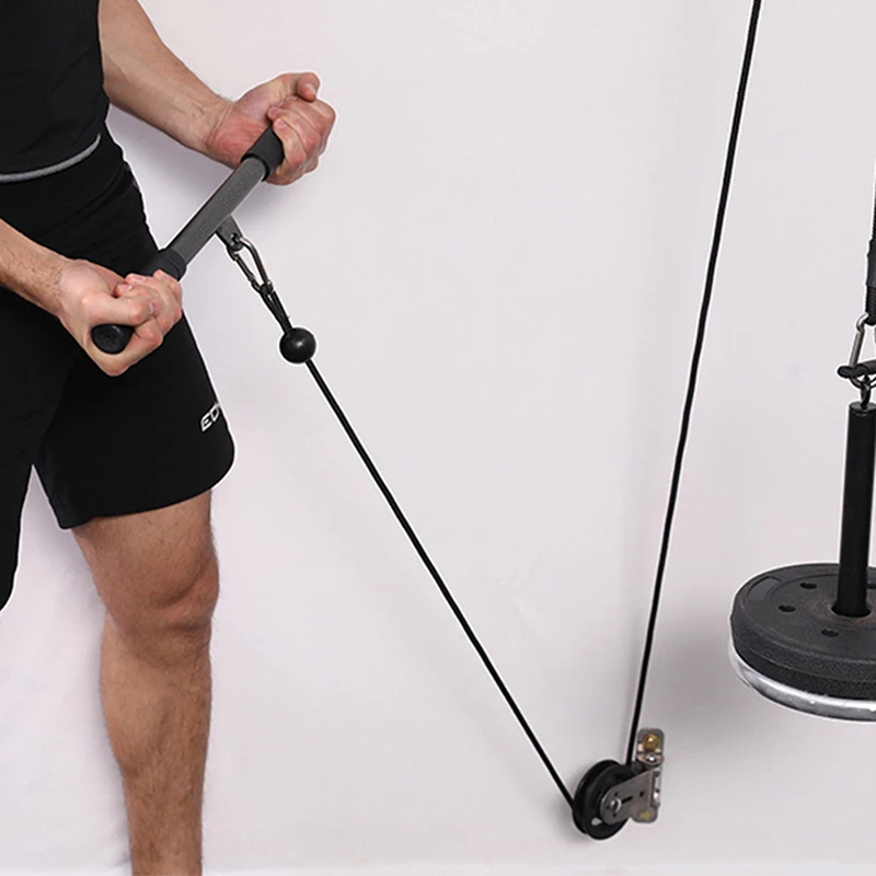 Wall-mounted Gym Home Rotating Silent Pulley DIY Lat Lift Cable System ...