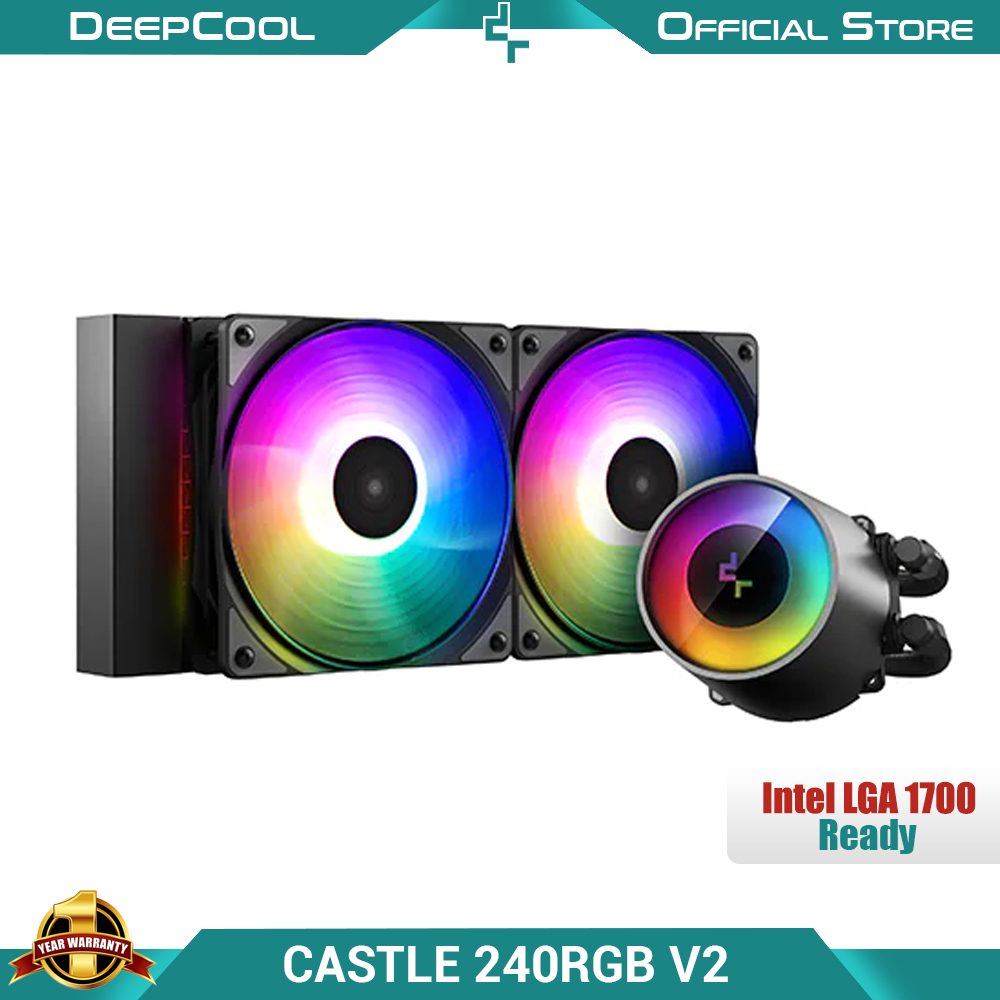 DEEPCOOL Castle 240RGB V2 (Intel LGA 1700 READY) Anti Leak Tech ...