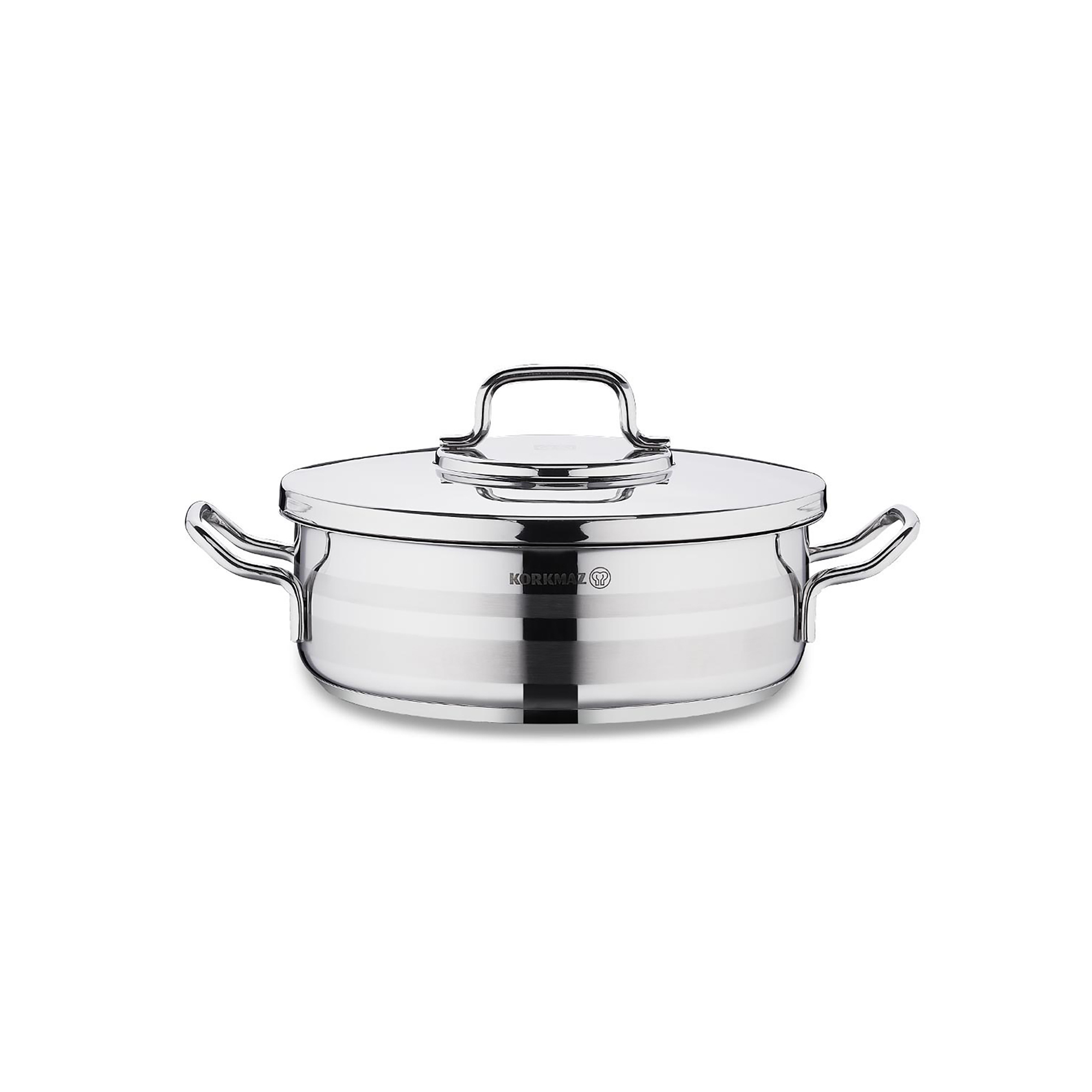 Korkmaz Astra2 Stainless Steel Cooking Pot with Lid - 24x8cm, Induction ...