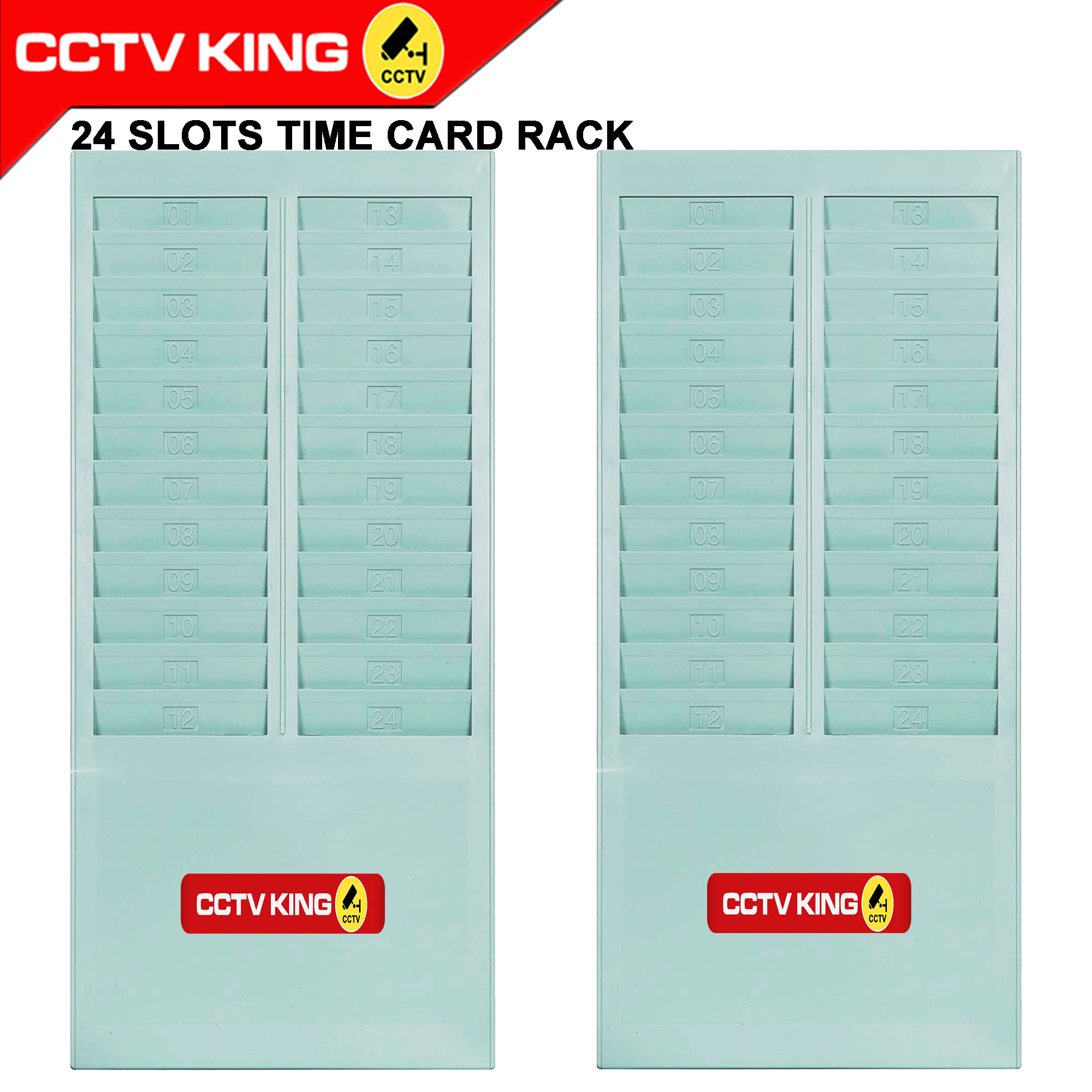 CCTV King 24 slots Time Card Rack Bundy Clock timecard rack 24 pocket ...
