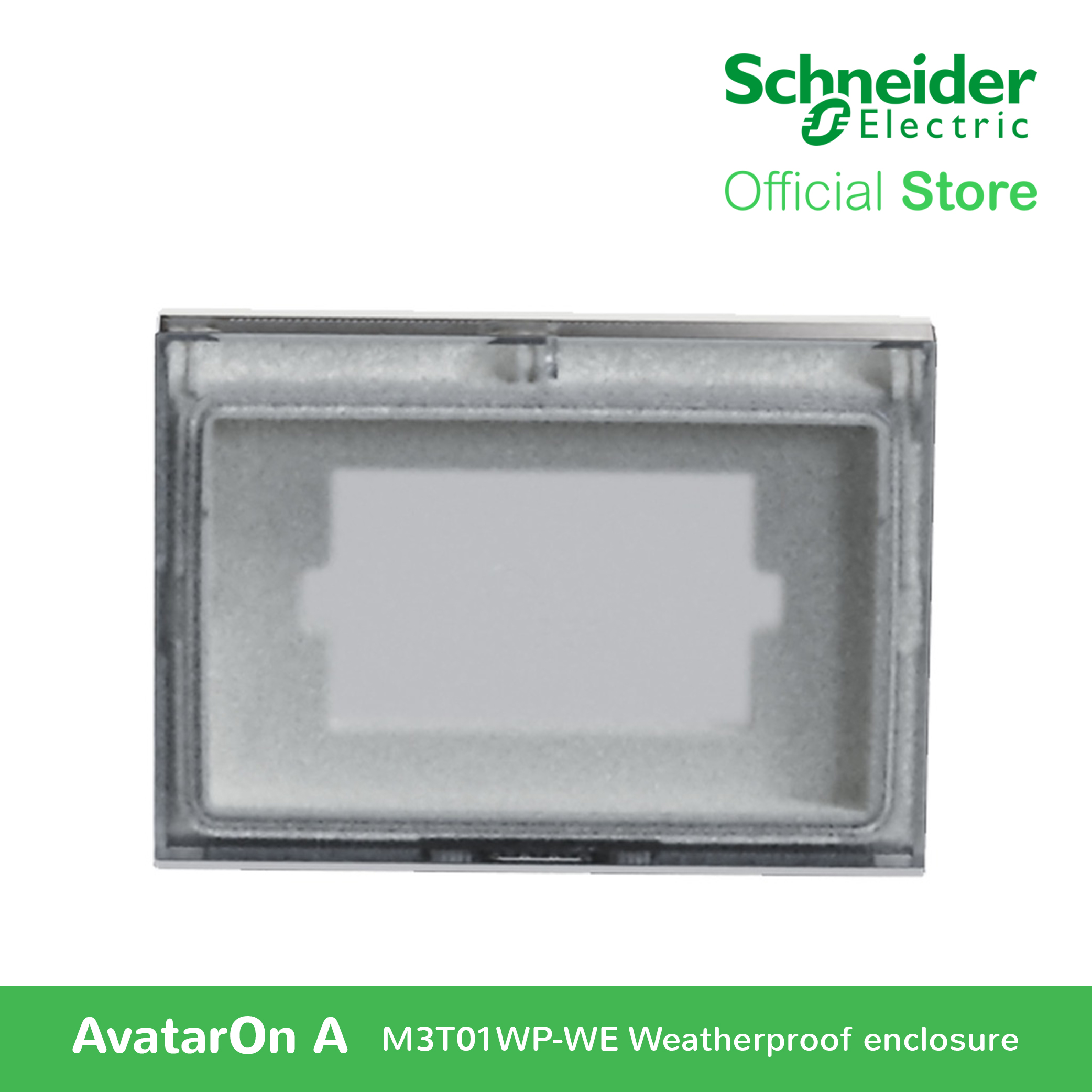 Schneider AvatarOn A Square Weather Proof Box White M3T01WP-WE | Lazada PH