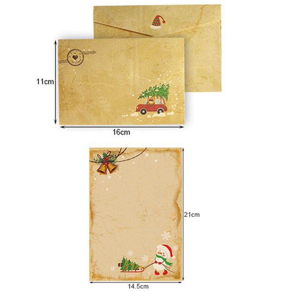 Vintage DIY Invitation Snowman Santa Claus Gift Christmas Envelopes ...
