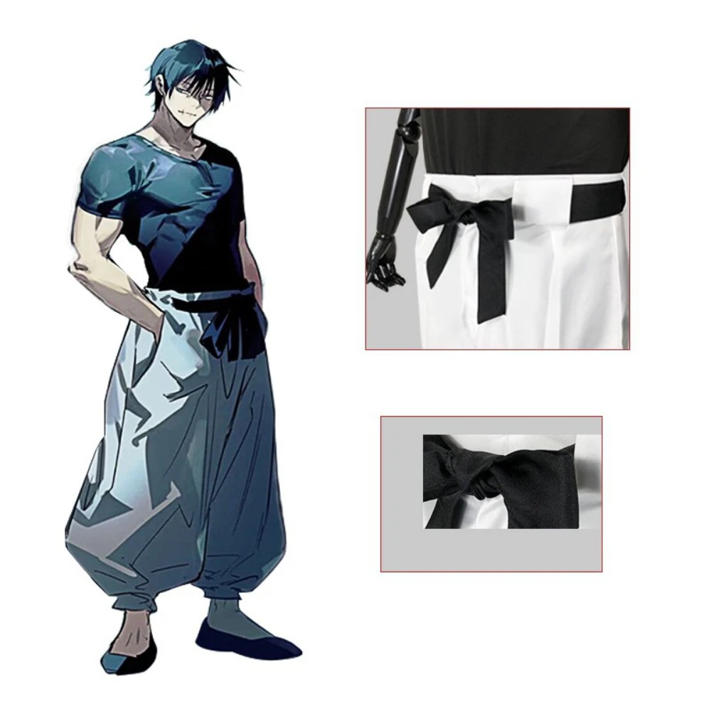 Sleeve Top Pants Suit Anime Jujutsu Kaisen Toji Fushiguro Cosplay ...