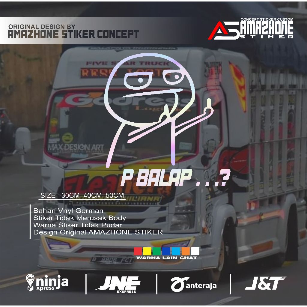 Stiker p balap sticker fucek stiker variasi kaca truck pick up stiker ...