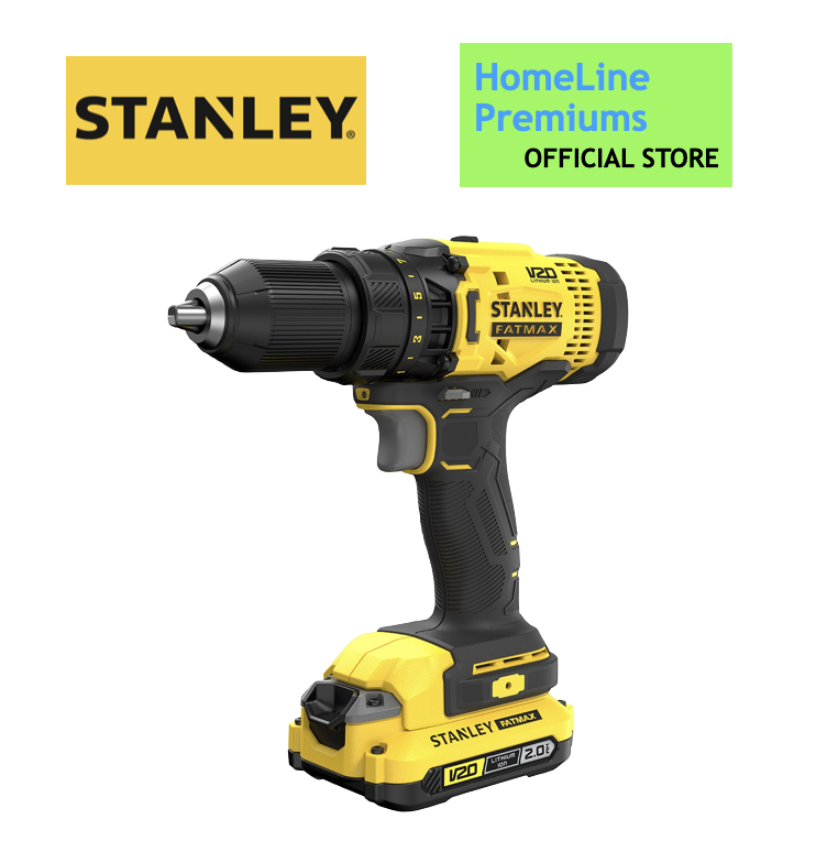 STANLEY FATMAX SBD710D2K 20V MAX* BRUSHLESS DRILL DRIVER+2X 2.0AH ...