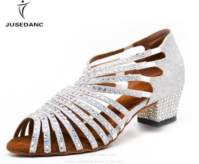 Ballroom Dance Shoes Women Rhinestone Dance Shoes Tango Dance Shoes ...
