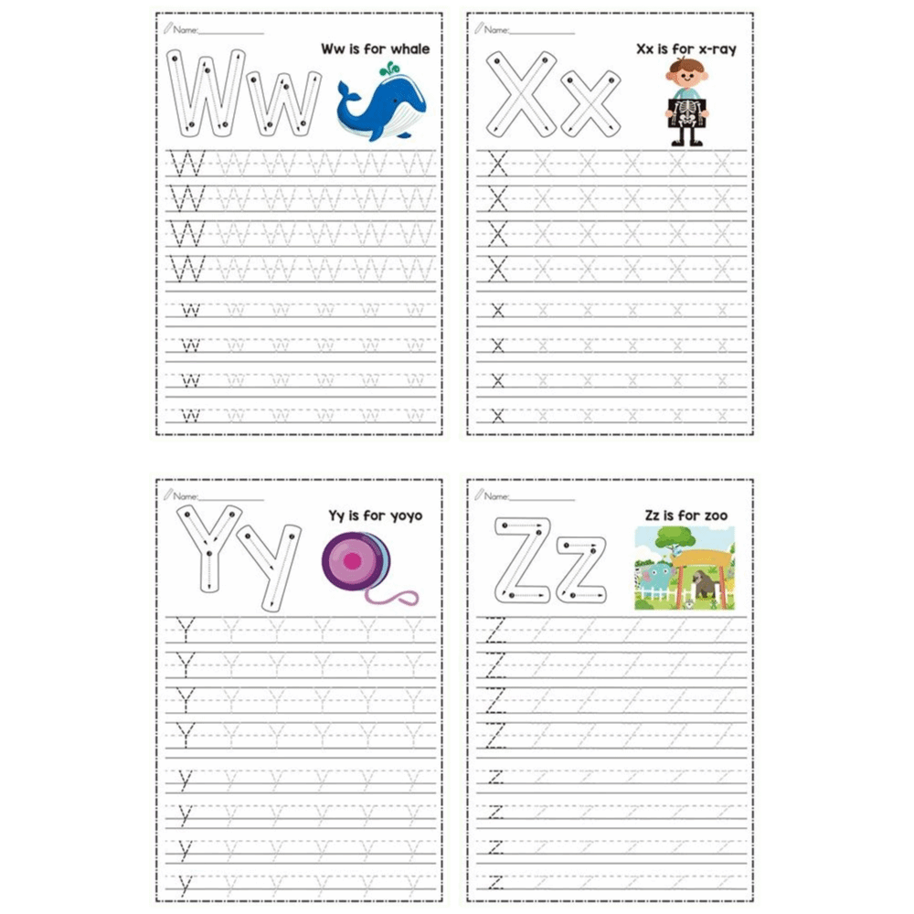 Exercise Book 26 Letters Montessori Learning Teaching Aids A-Z ...
