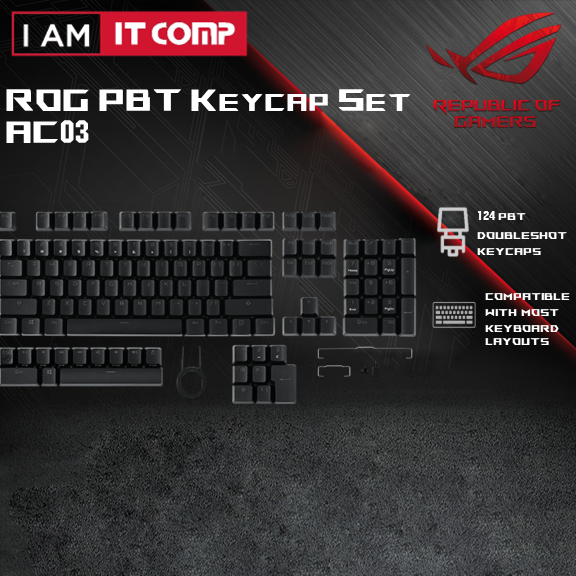 Asus ROG Gaming AC03 PBT Doubleshot Keycap Set | Lazada