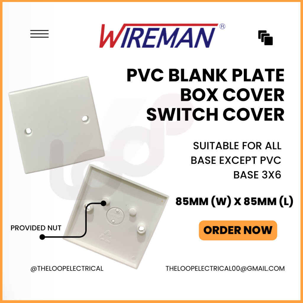 [READY STOCK] PVC BASE (SWITCH BASE / NUT BOX) / ASAS SUIS KOTAK NUT ...