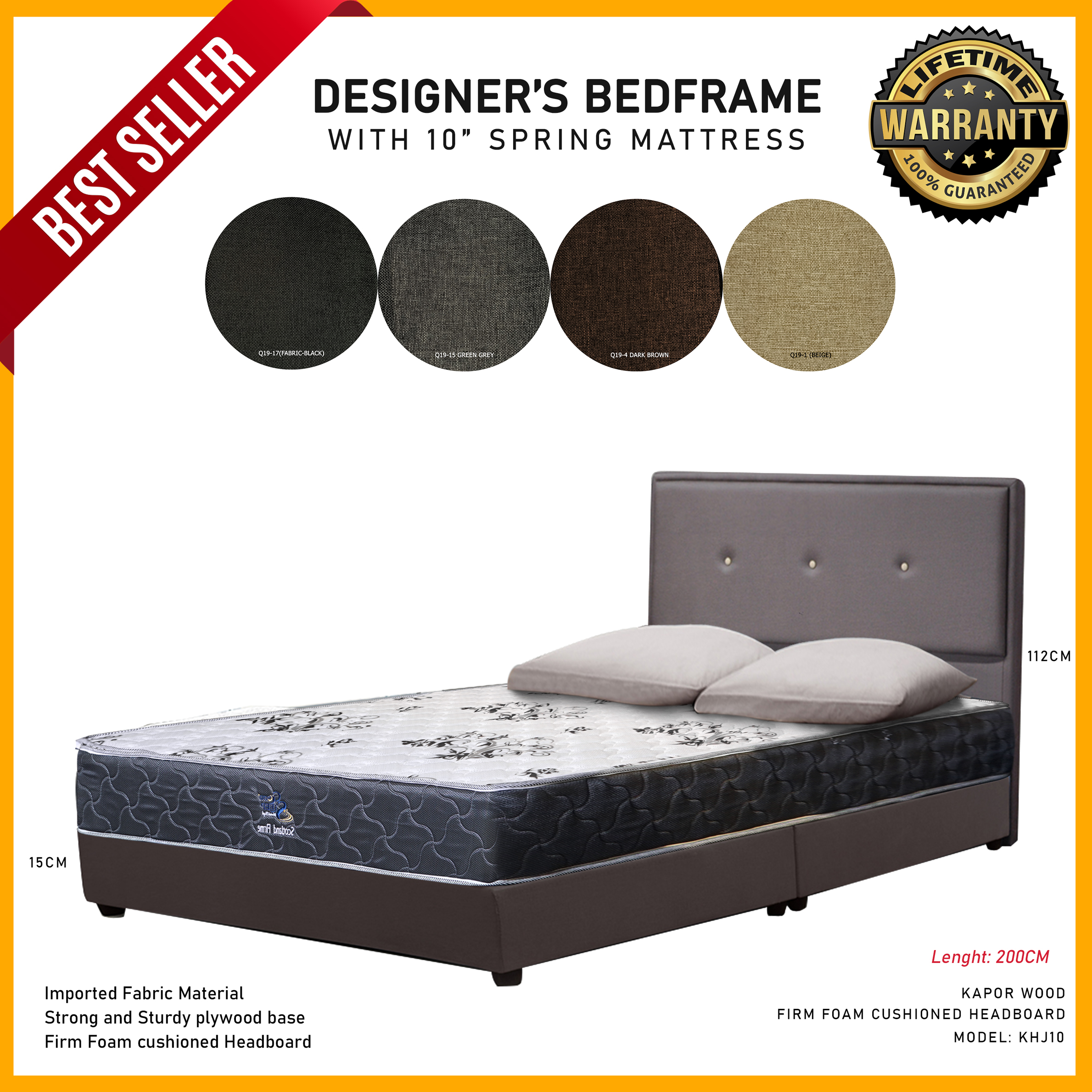 ONLYBEDS | Bedframe Only | KHJ10 | Lazada Singapore