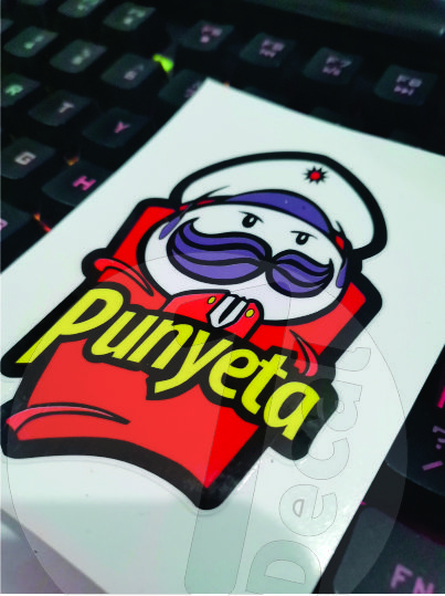 PUN.YETA PRINTED (PRINGLES SPOOF) STICKER DECAL FOR CARS AND MOTORCYCLE | Lazada PH