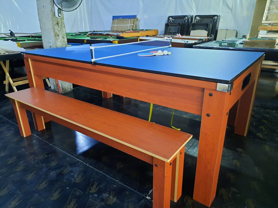 7ft Billiard table and Table tennis with 2 pcs Bench Set all comes with ...