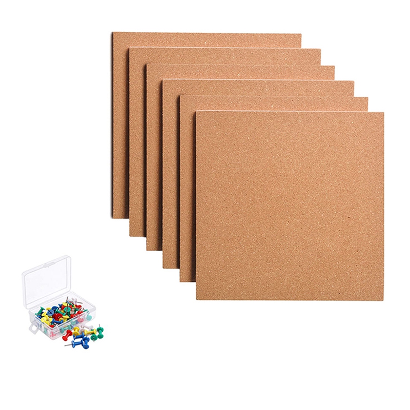 Cork Board Thick Square 6 Pieces of Cork Board 50 Pieces Promotional ...