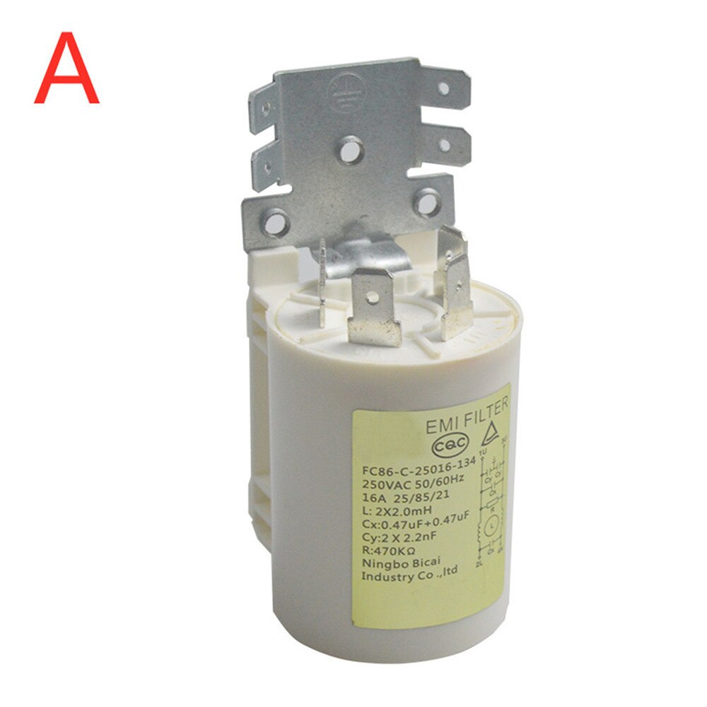 1Pc Professional EMI Power Filter Washer Spare Interference Suppressor ...