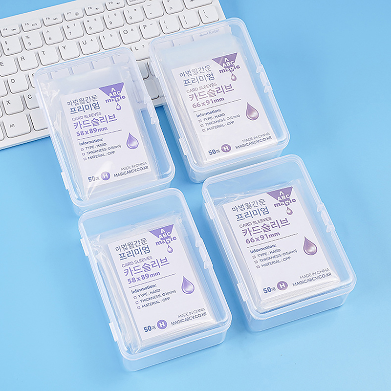 INS Transparent Plastic Storage Box Photocards Small Card Storage Box ...