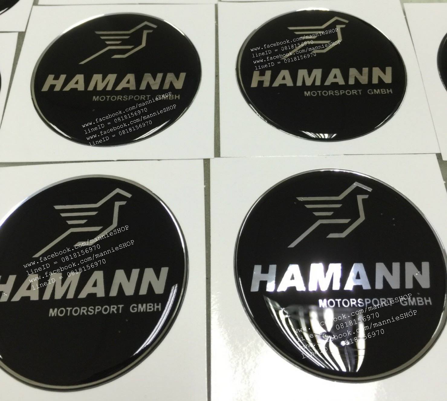 สติ๊กเกอร์ เทเรซิ่นนูนอย่างดี วงกลม คำว่า HAMANN MOTORSPORT GMBH ติดรถ ...