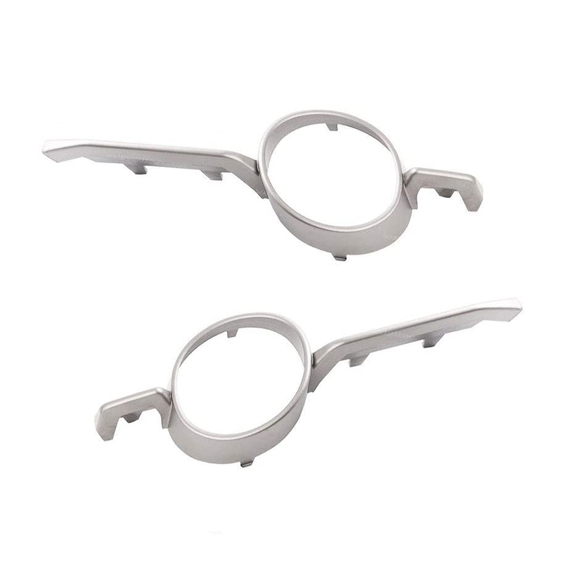 Set Front Bumper Fog Light Lateral Mesh Grill Grille + Trim Molding ...