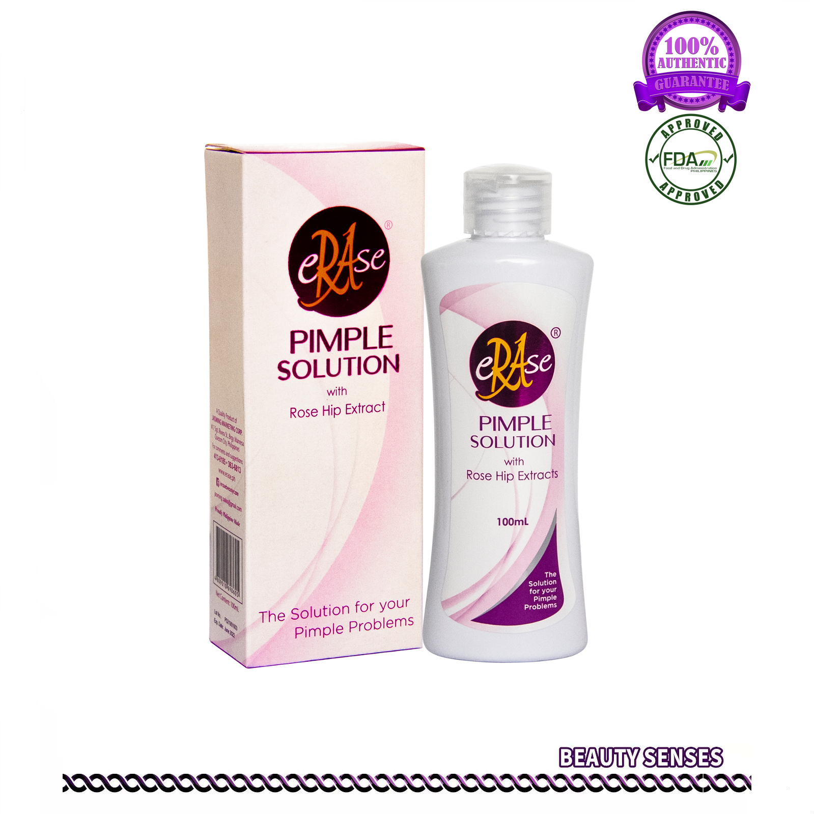 eRAse Pimple Solution with Rose Extracts 100ml | Lazada PH