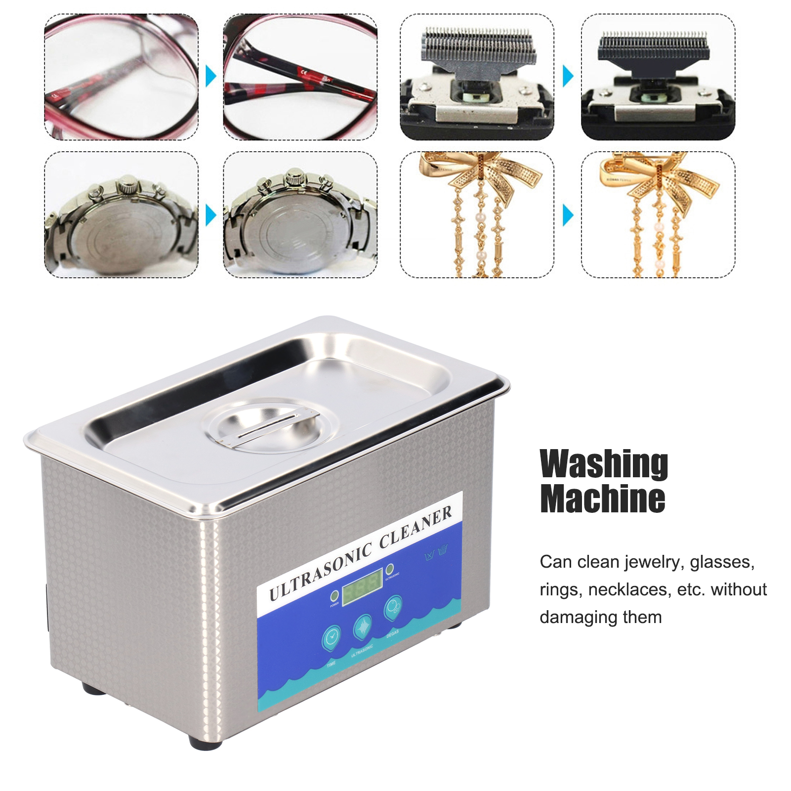 Ultrasonic Washing Machine Timed Cleaner for Jewelry Rings Cleaning DK ...