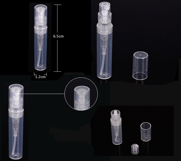 【Drop WBW Store】50pcs X 5ml/3ml/2ml Clear Plastic Spray Bottle Empty ...