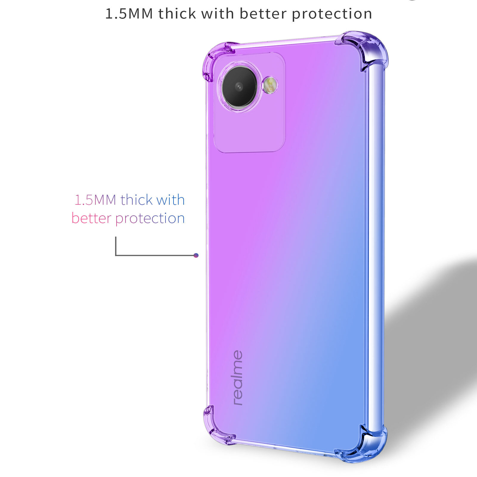 tzmar for Realme C30 Rainbow Aurora Anti-Shock Case Cover Back TPU ...