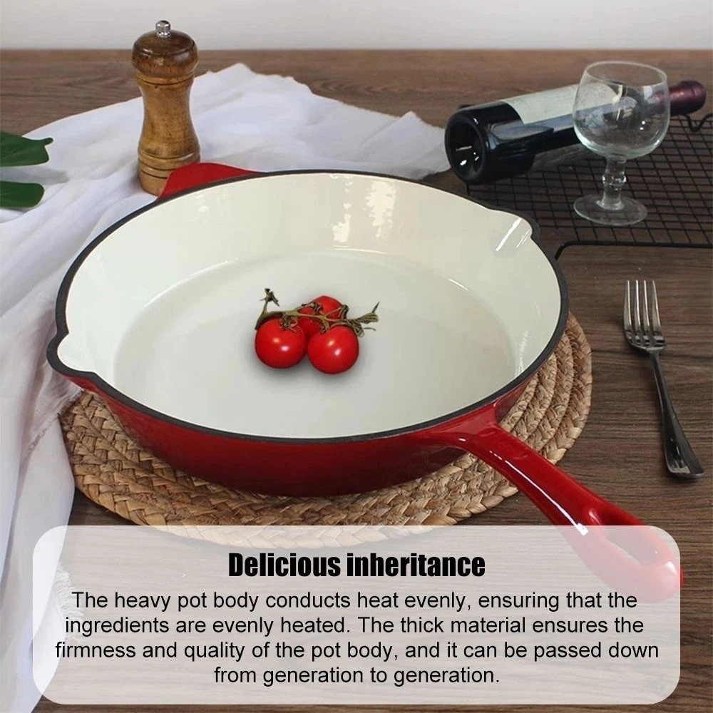 Cooking Non-stick Enameled Cast Dutch Oven Universal Flat Bottomed ...