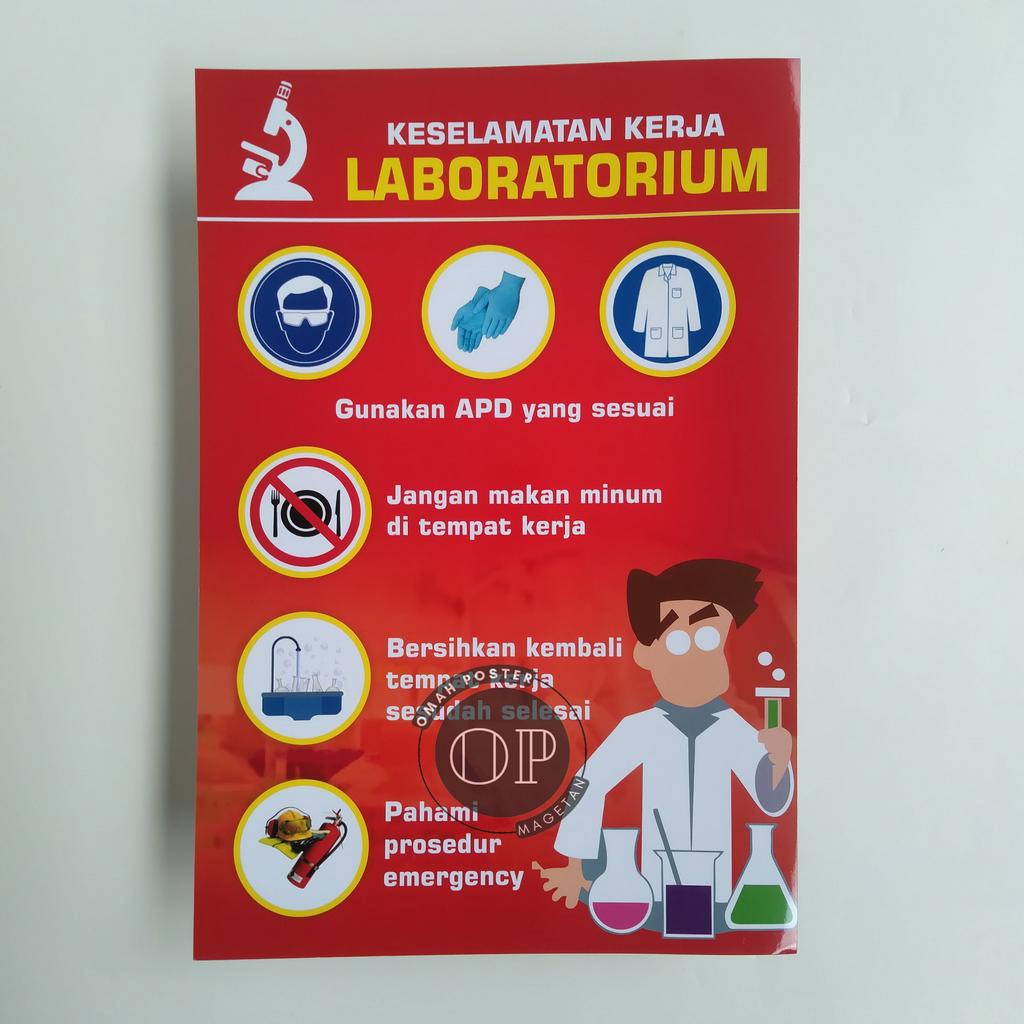 Poster K3 - Poster Keselamatan Kerja Laboratorium - Poster Standar ...
