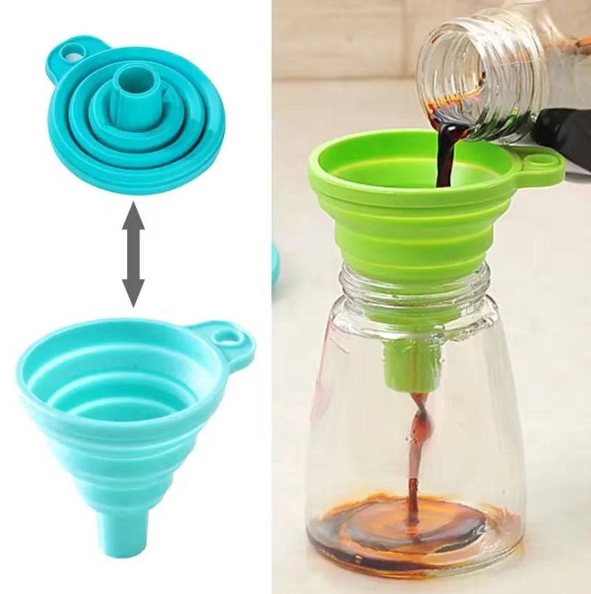 Mini Foldable Silicone Collapsible Portable Funnels Be Hung Household ...