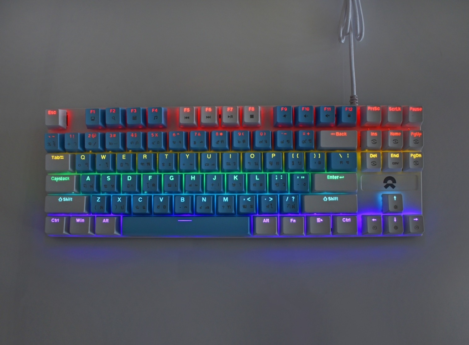 คีย์บอร์เกมมิ่งOKER K425 บลูสวิสต์ TKL MIXED BACKLIT Mechanical backlit ...