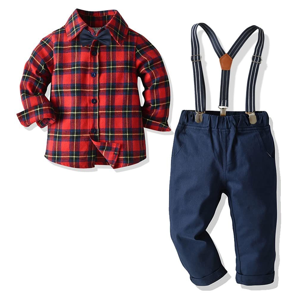 lontakids Boys Clothes Set Toddler Kids Gentlemen Suit Long Sleeve Bow ...