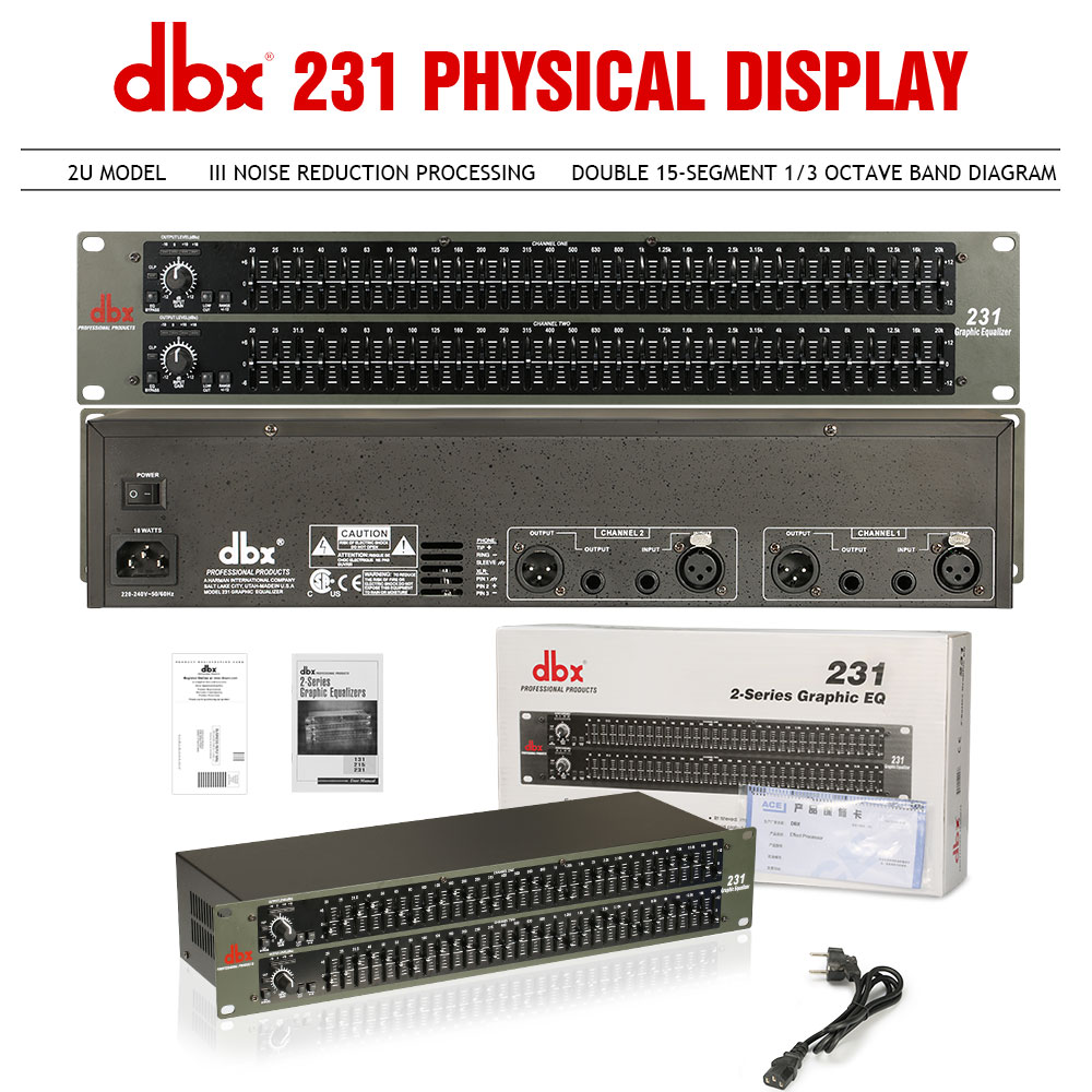 DBX Graphic Equalizer dbx 231 Dual channel 31 band 2-series(There is a choice of black ) | Lazada PH