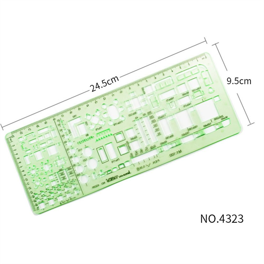 Transparent Stationery Stencil Measuring Tool Multi Shaped Circles ...