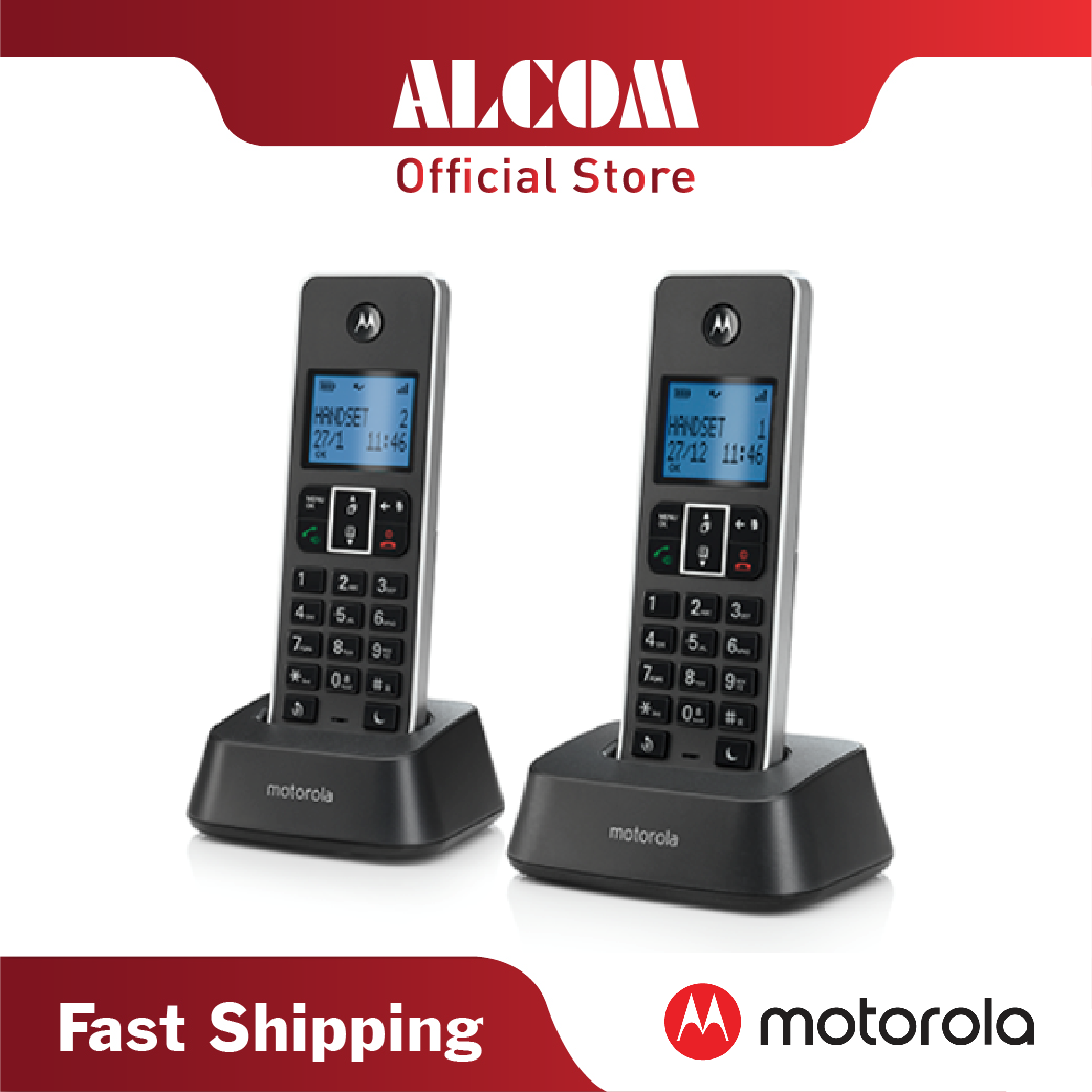 Motorola it.5.2x designer twin DECT Digital Cordless Speaker Phone ...