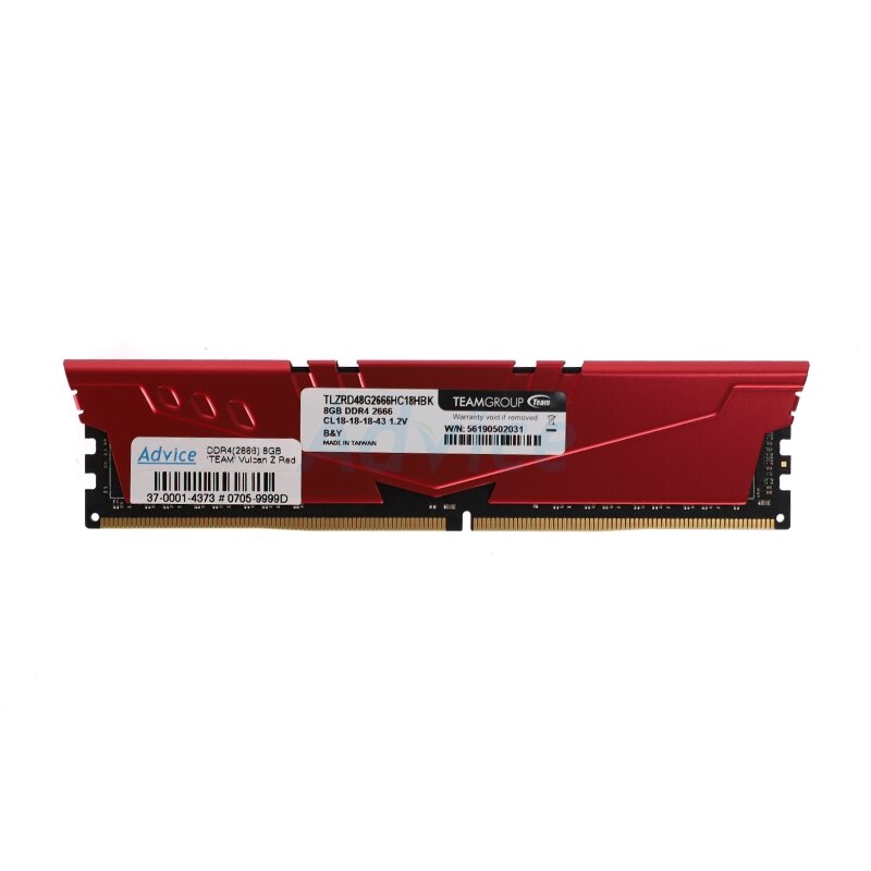 RAM DDR4(2666) 8GB TEAM VULCAN Z RED - CPU2DAY - ThaiPick