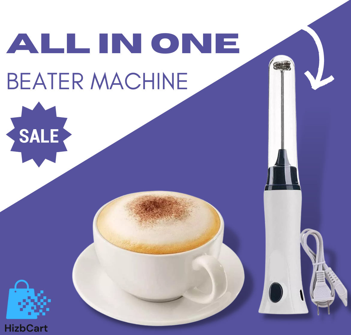 Rechargeable Coffee Beater Electric - Egg Beater Machine - Milk Frother ...