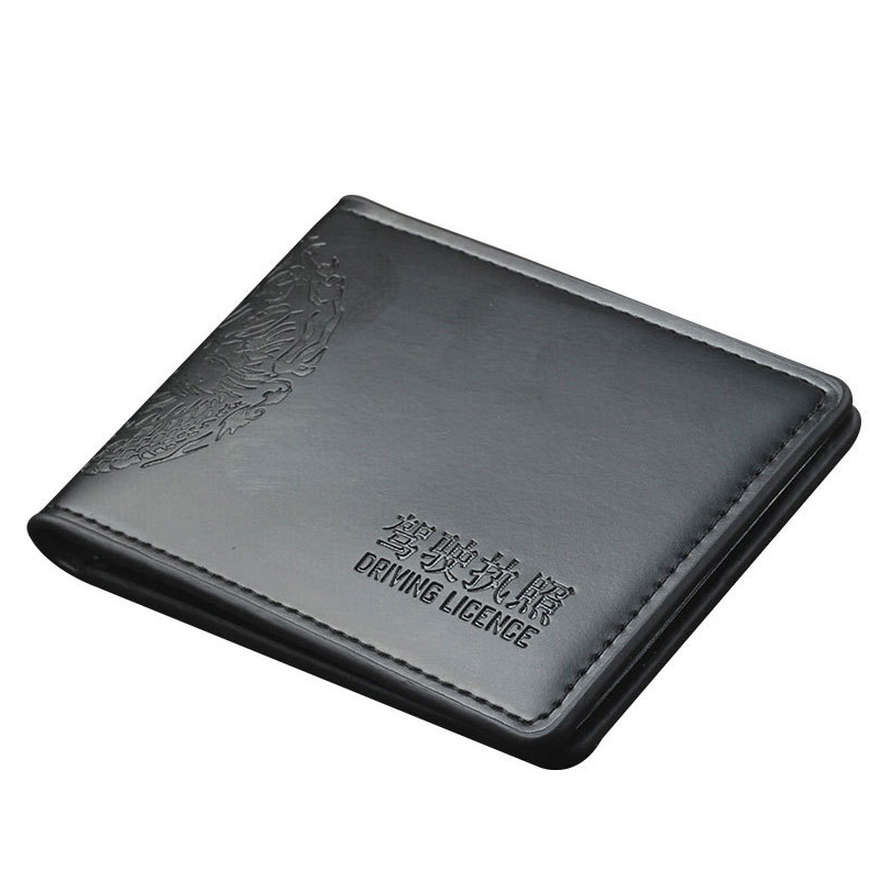 【Inkwell Tales】Driver License Holder Black/Brown Pu Leather Cover For ...