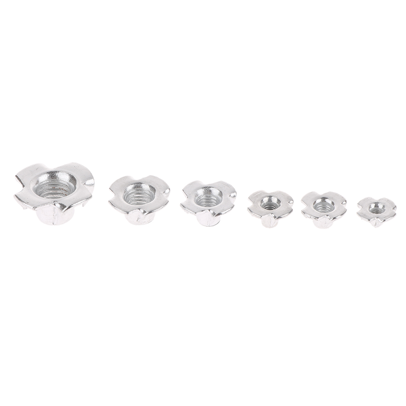 20pcs M3 M4 M5 M6 M8 M10 Zinc Plated Four Claws Nut Speaker T-nut Blind ...