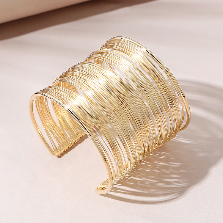 Exaggerated Wire Mesh Open Wide Ins Small Fashion Red Metal 's Jewelry ...