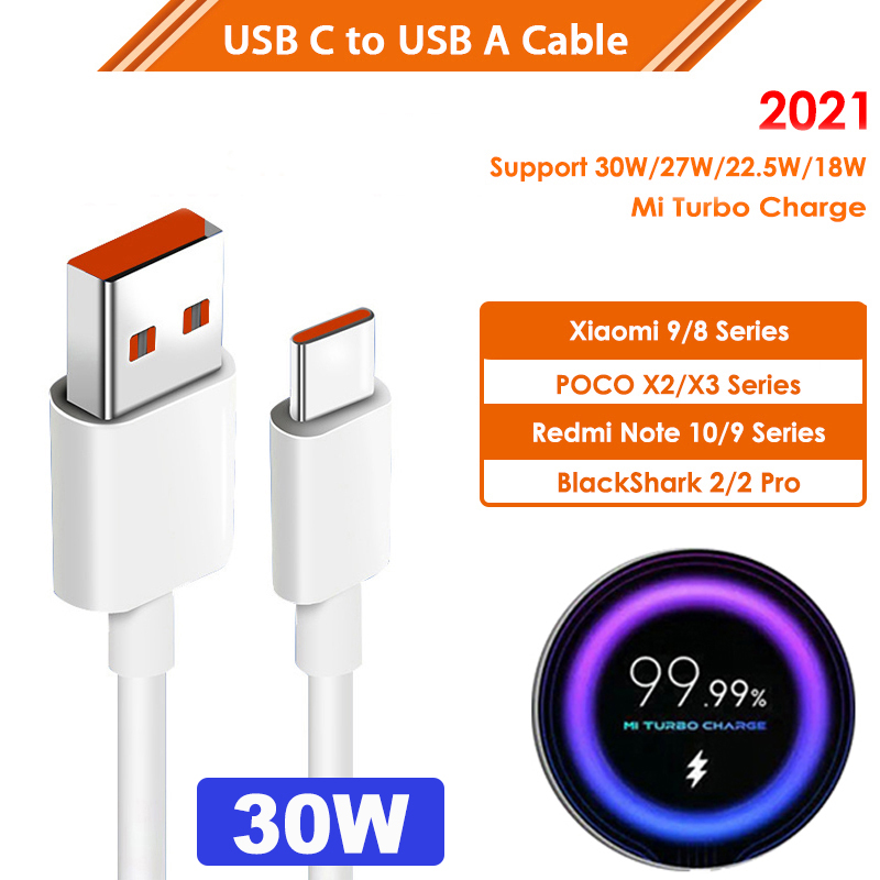 Original Xiaomi 6A 120W 67W 33W USB Type C Cable Turbo Charger Wire Mi ...