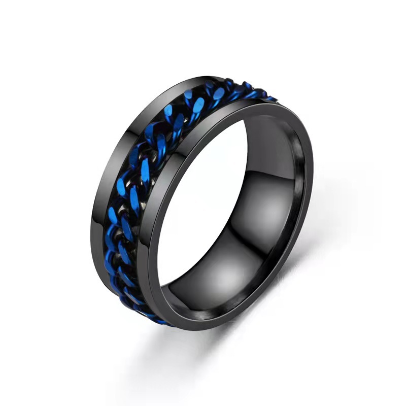 【Limited Stock】Fashion personalized running titanium steel ring men's ...