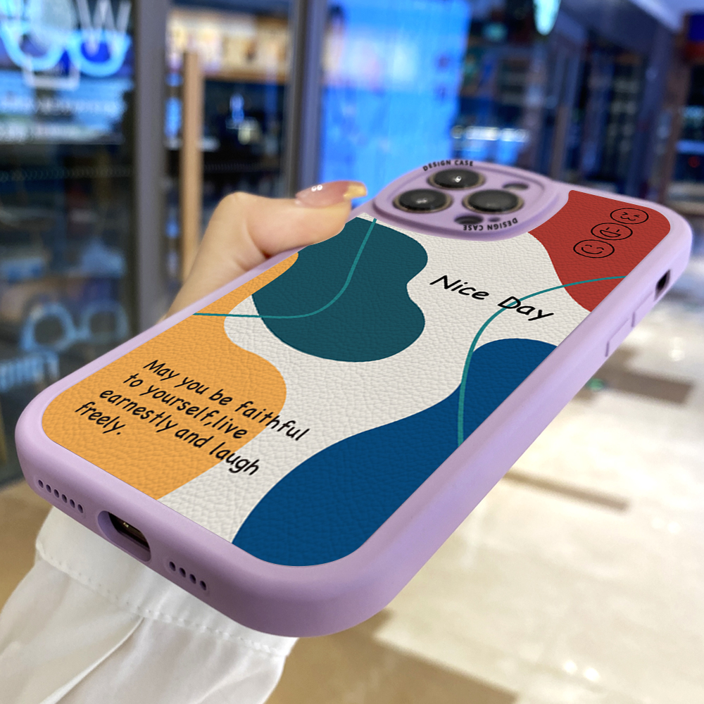 Jizetin for Redmi 13C Back Cover Colorful Graffiti Lambskin Texture PU ...