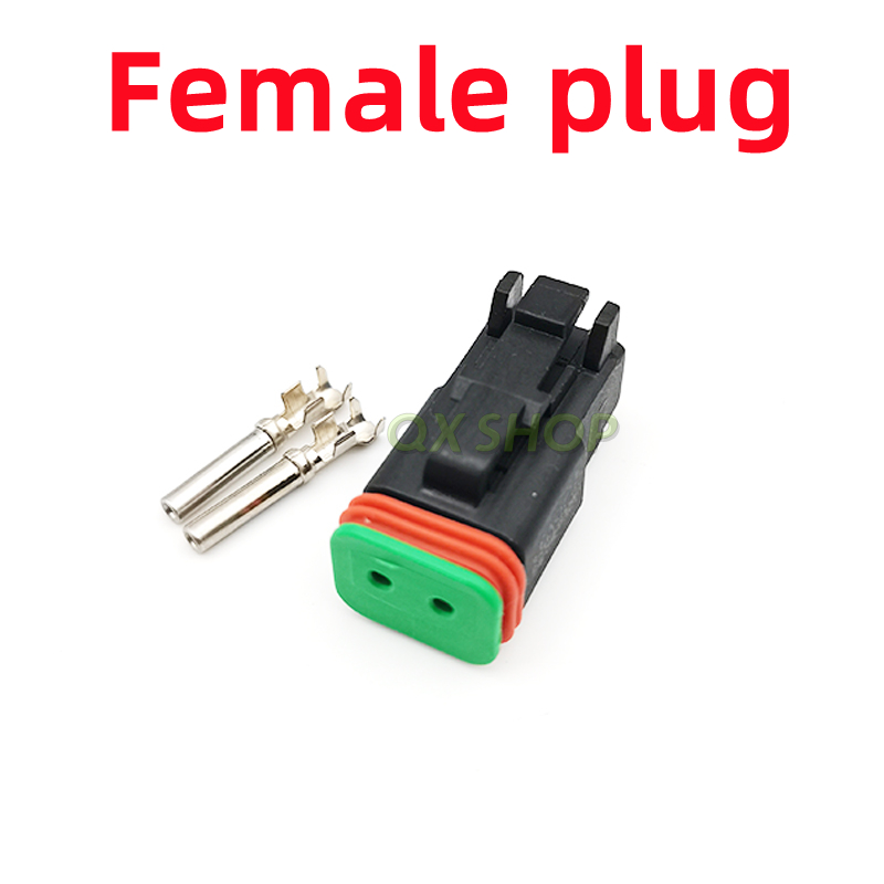1set 2pin Plug Deutsch Dt Connector Dt06-2s/dt04-2p Waterproof ...