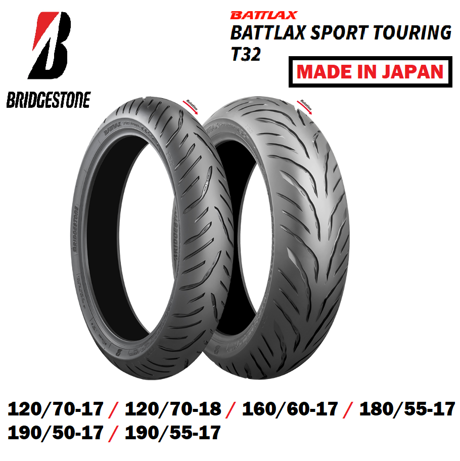 BRIDGESTONE BATTLAX T32 SPORT TOURING 120/70/17 160/60/17 180/55/17 190 ...