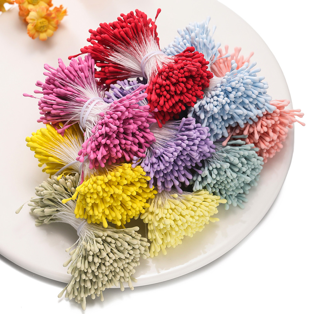 St. kunkka 150pcs/pack 2 * 60mm Double-headed Stamens Artificial Flower ...